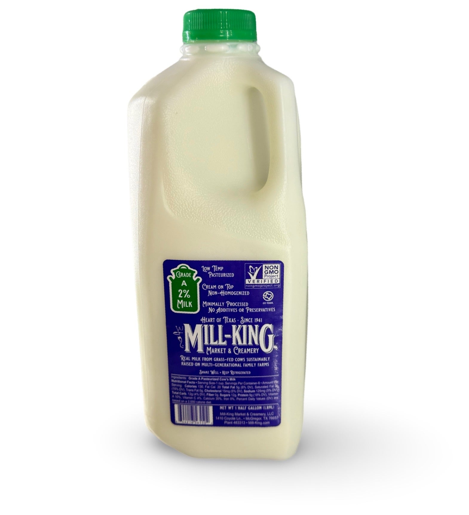 Mill-King 2% Milk | Low Temp Pasteurized Non Homogenized | Home Grown